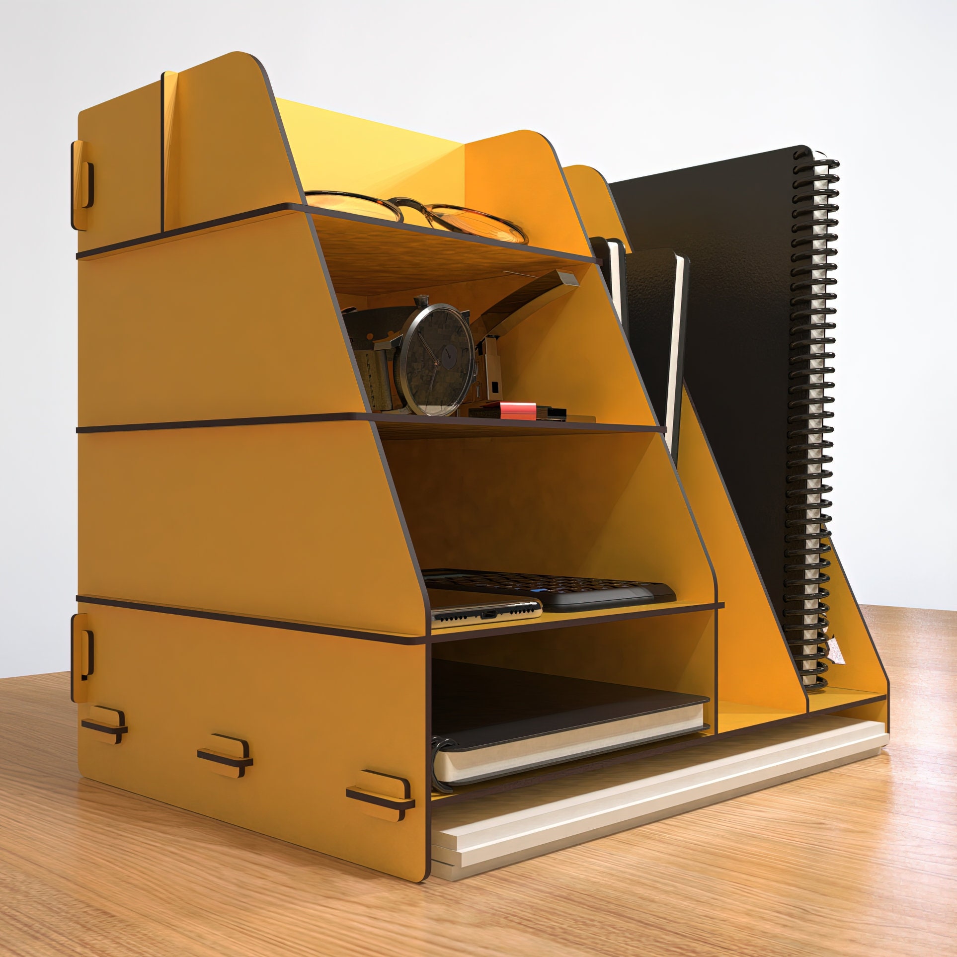 Wooden Desktop Organizer, Document Holder, Office Accessories, Gift for ...