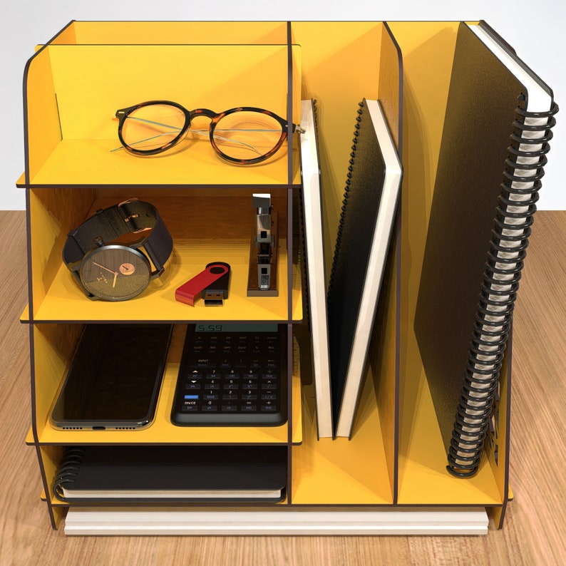 Wooden Desktop Organizer, Document Holder, Office Accessories, Gift for ...