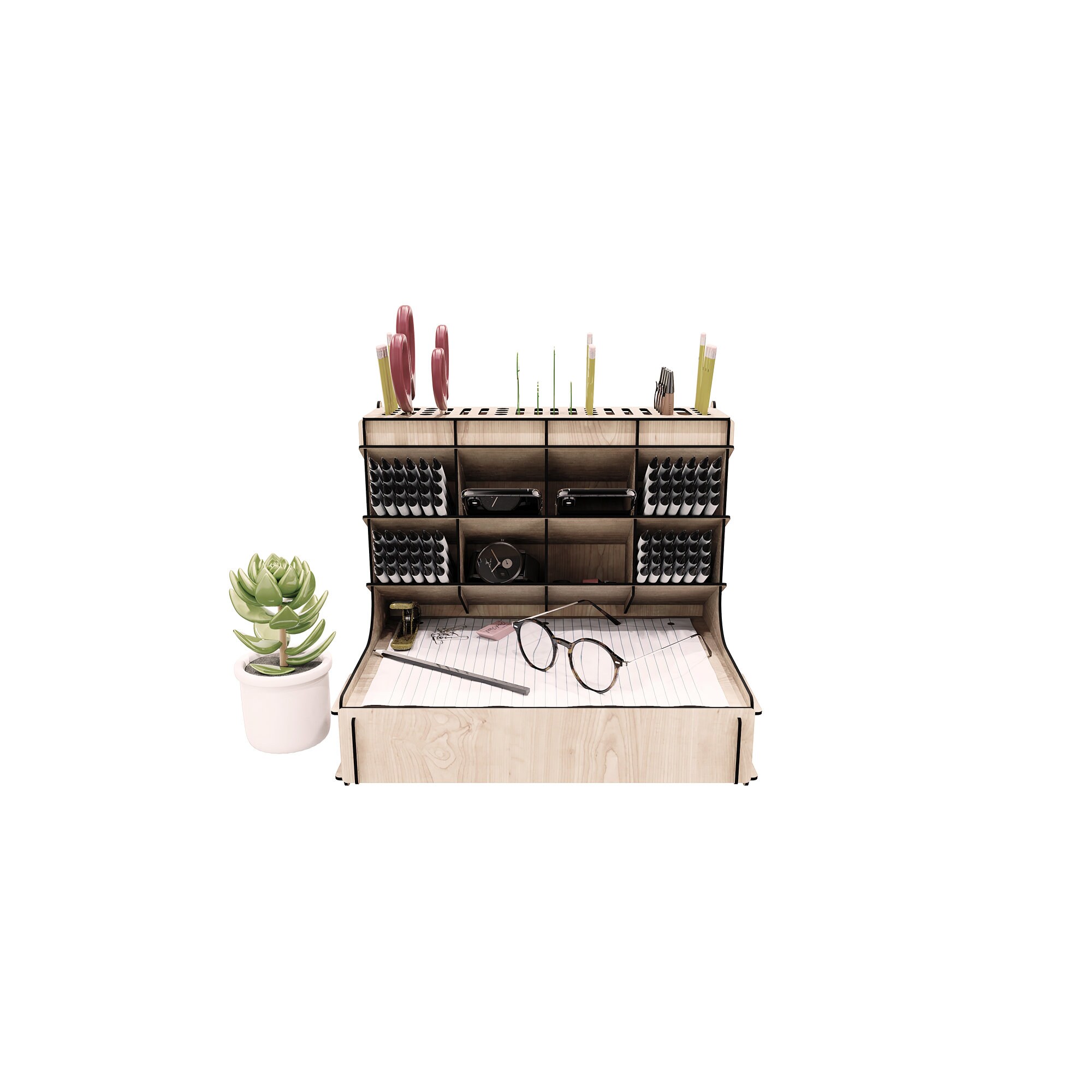 Wooden Document Organizer Desk Storage Office Accessories - Etsy