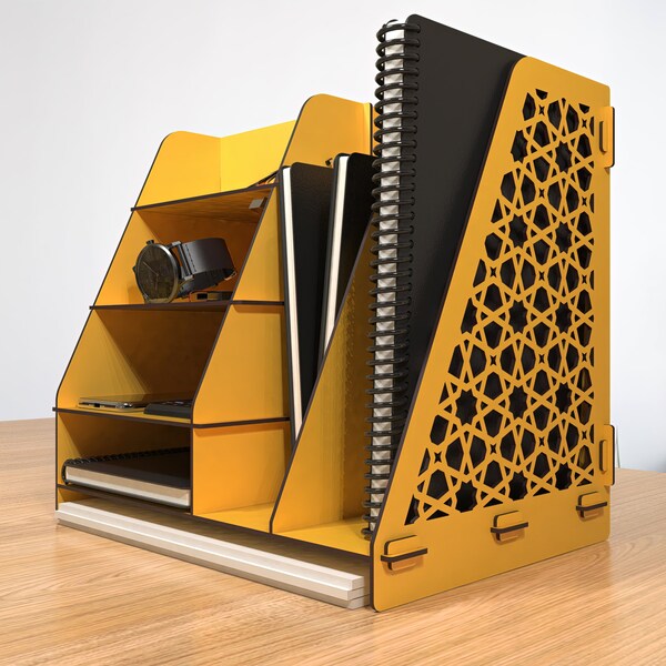 Wooden Desktop Organizer - Etsy