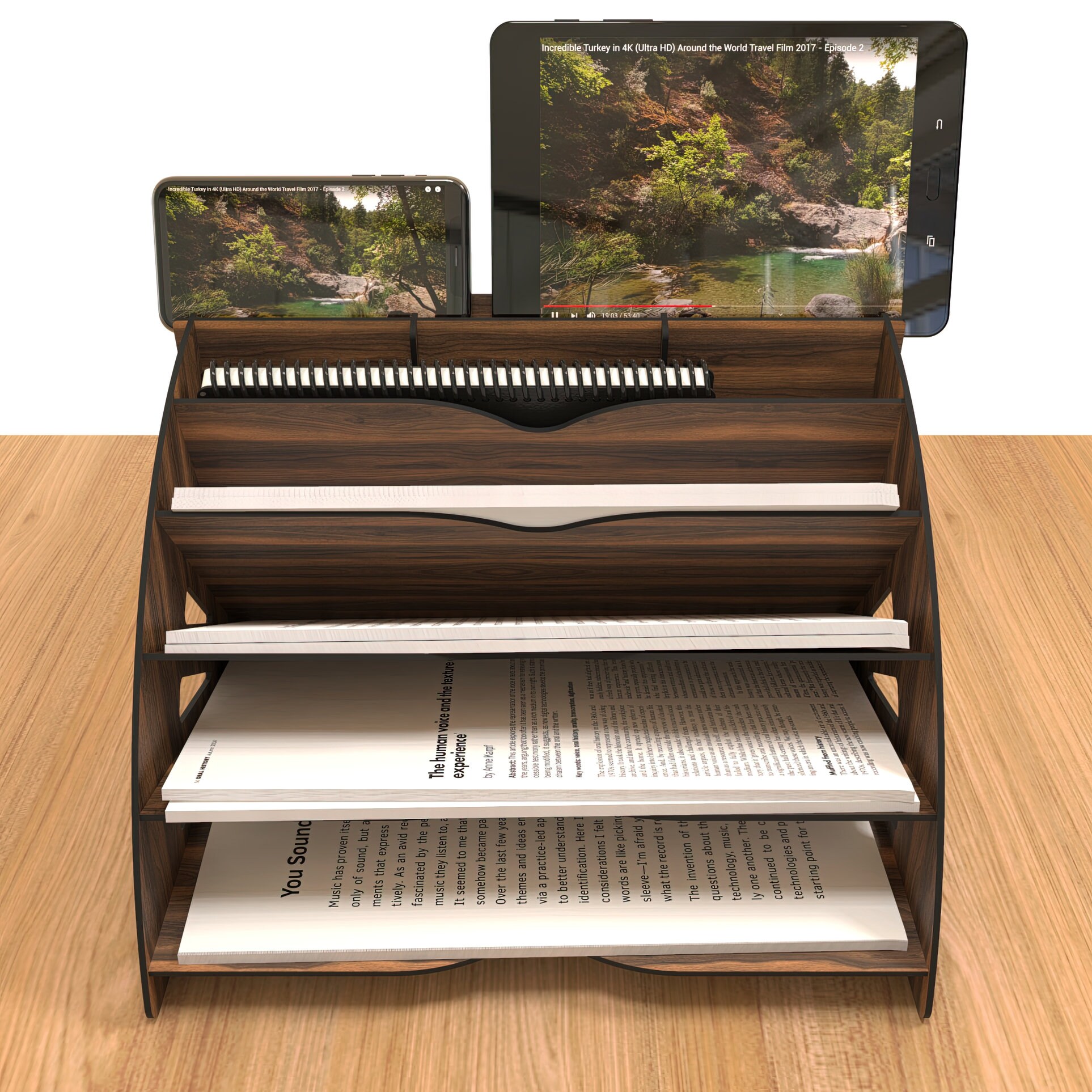 Wooden Desk Organizer, Desk Shelf, Document Holder, Office Accessories ...