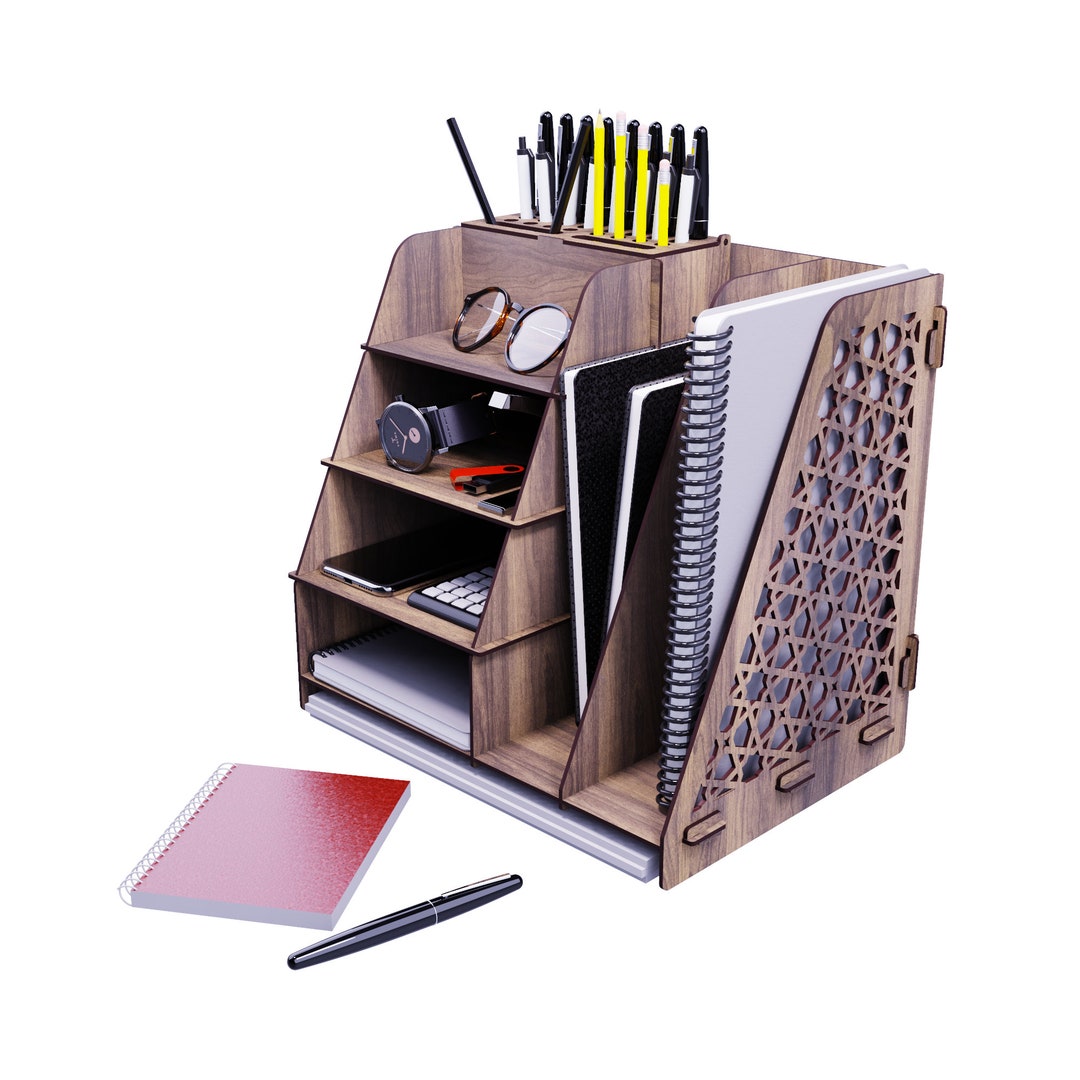 Wooden Document Organizer, Desk Shelf, Document Holder, Office ...