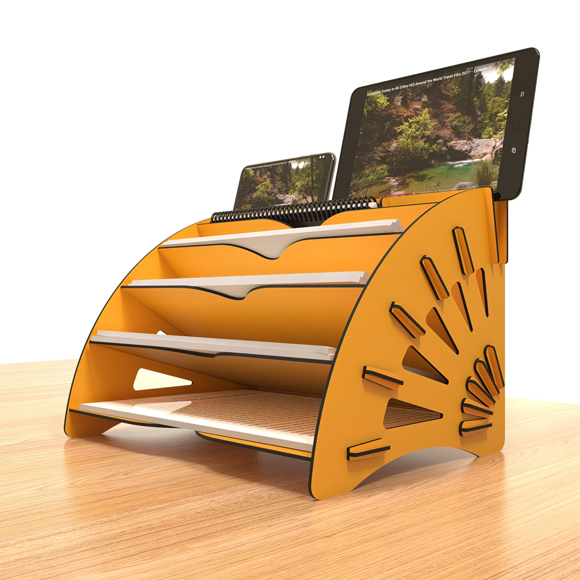 Wooden Document Organizer Desk Shelf Document Holder Office - Etsy