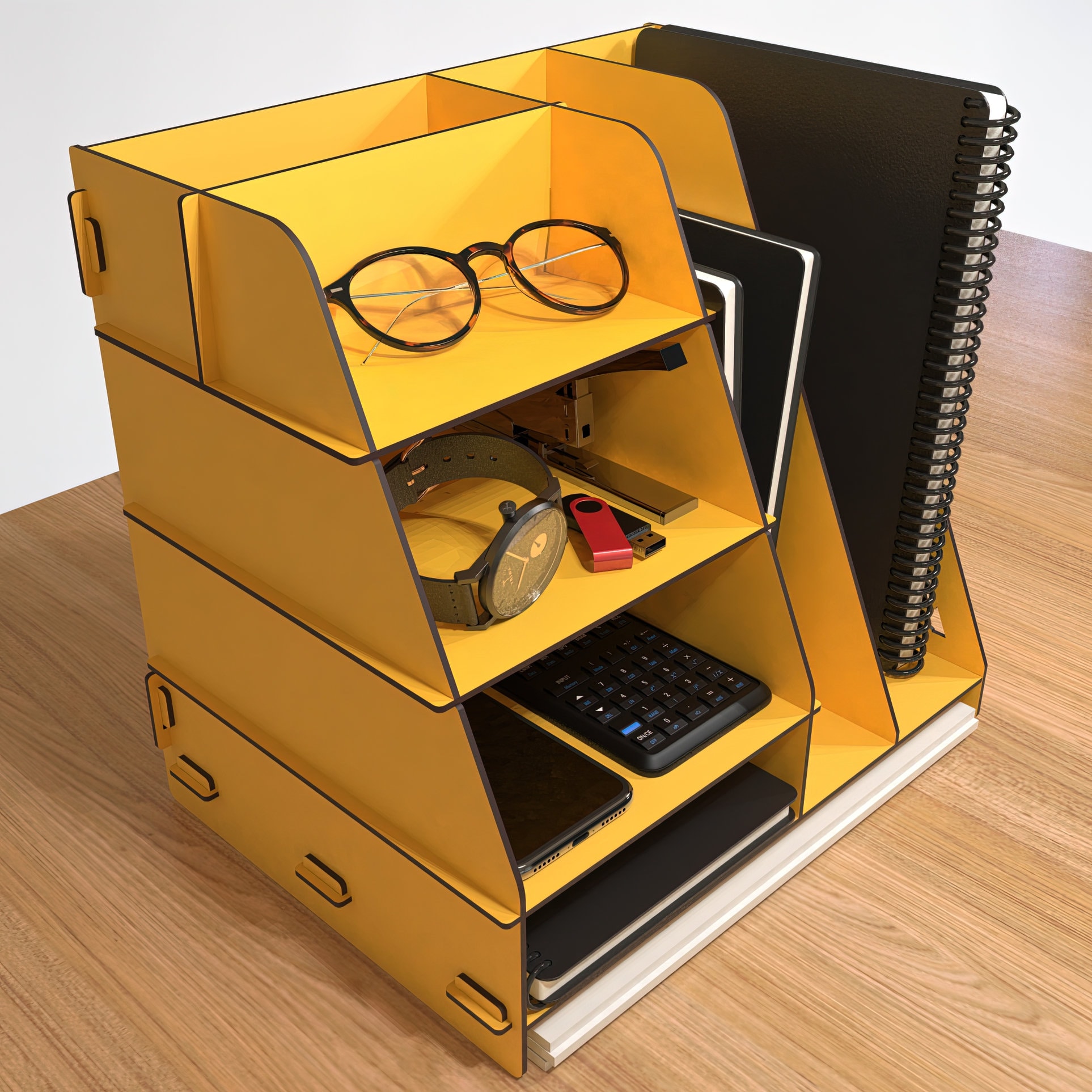 Wooden Desktop Organizer, Document Holder, Office Accessories, Gift for ...