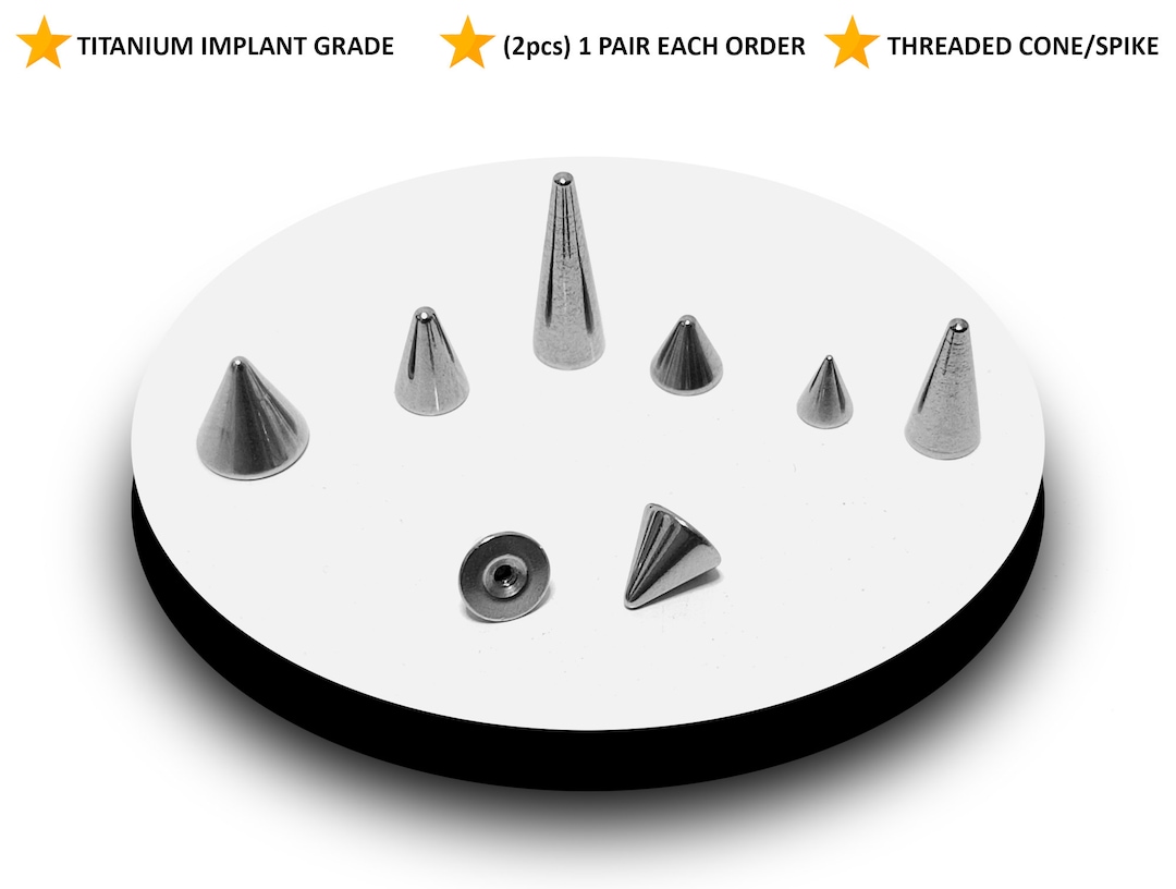 Titanium Spike Piercing Parts, 2pcs Replacement Spike/cone Body ...
