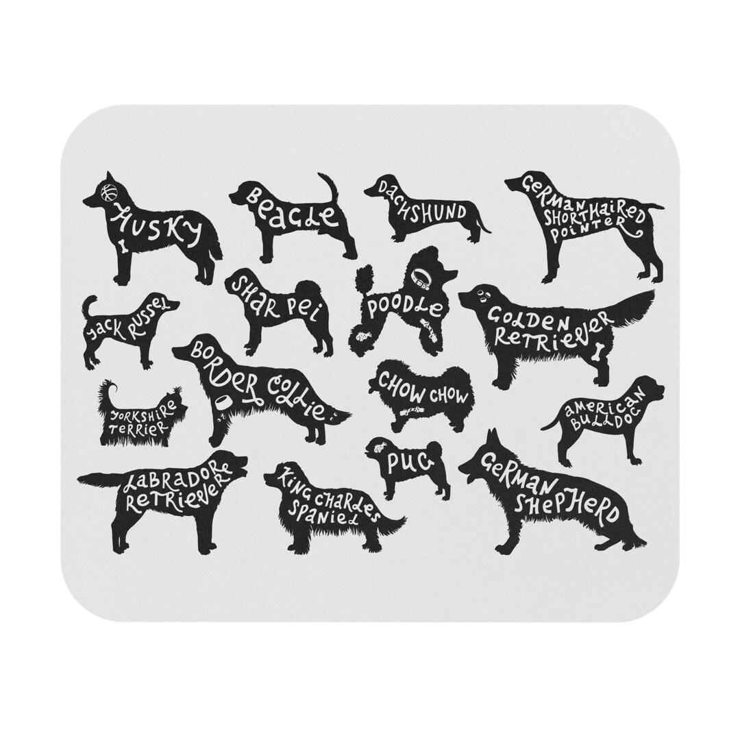 Various Dog Breeds Mouse Pad rectangle - Etsy
