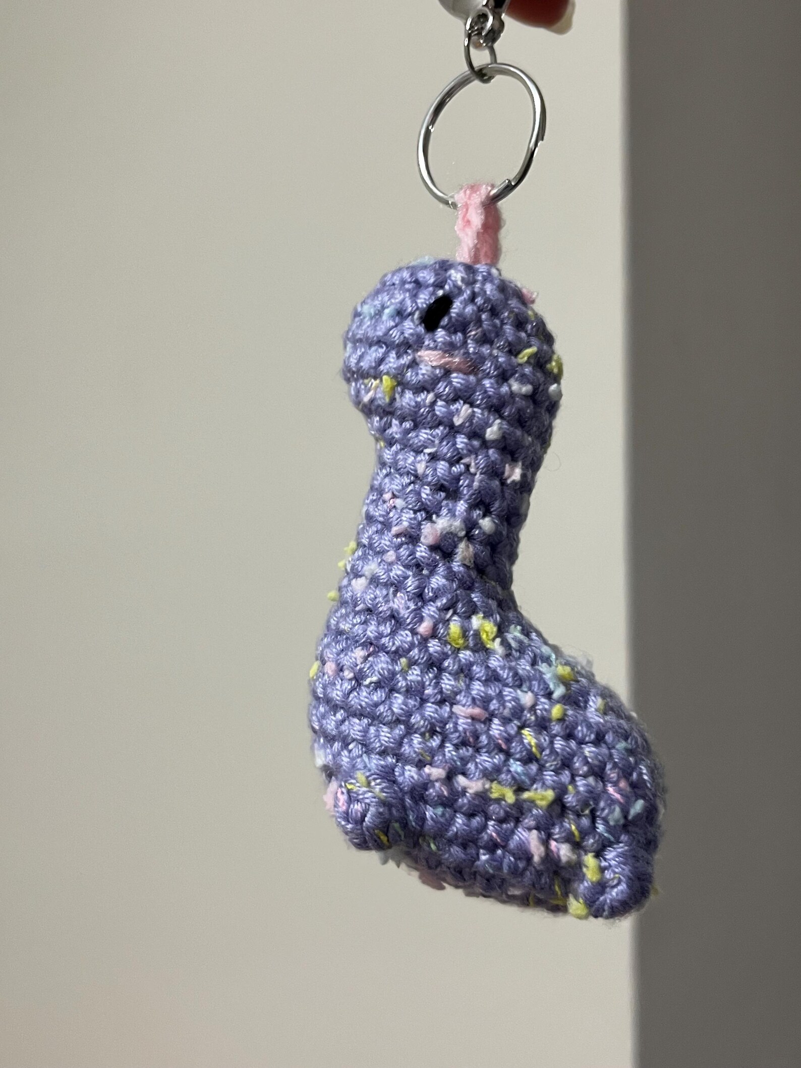 Crochet Dinosaur Keychain, Amigurumi Dino Bag Charm, Kawaii Plush Toy ...