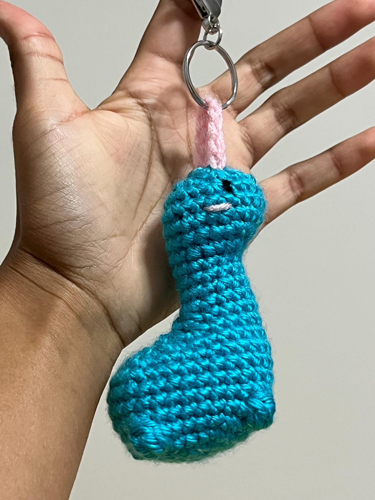 Crochet Dinosaur Keychain, Amigurumi Dino Bag Charm, Kawaii Plush Toy ...