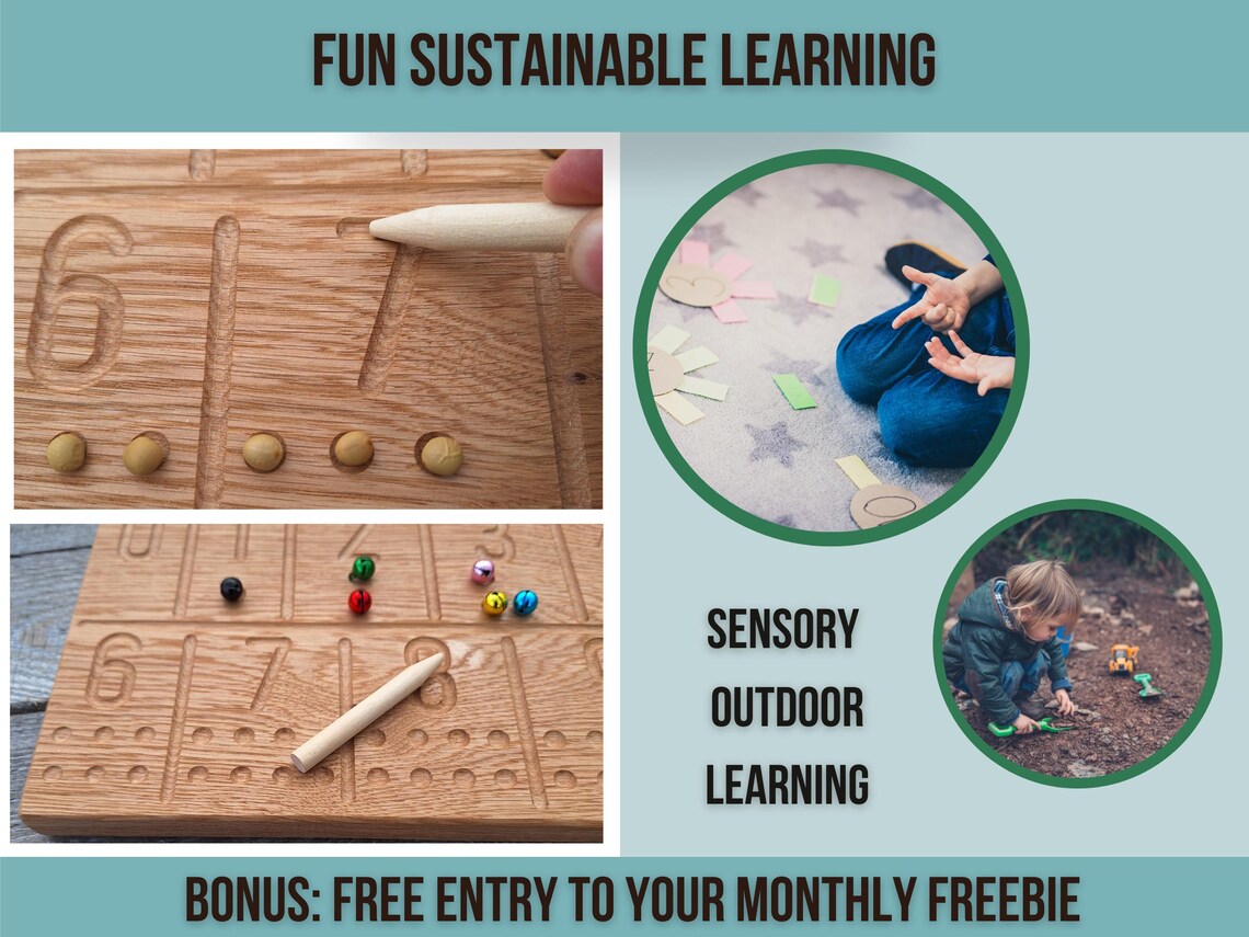 Number Tracing and Counting Board: 1-10 Counting, Oak Numbers Board ...