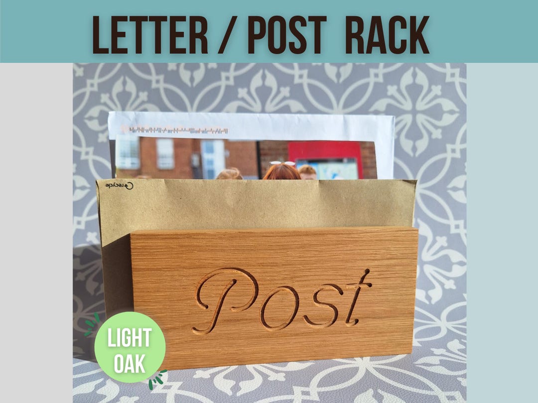 Handcrafted Solid Oak Letter Rack: Home & Office Organizer - Etsy