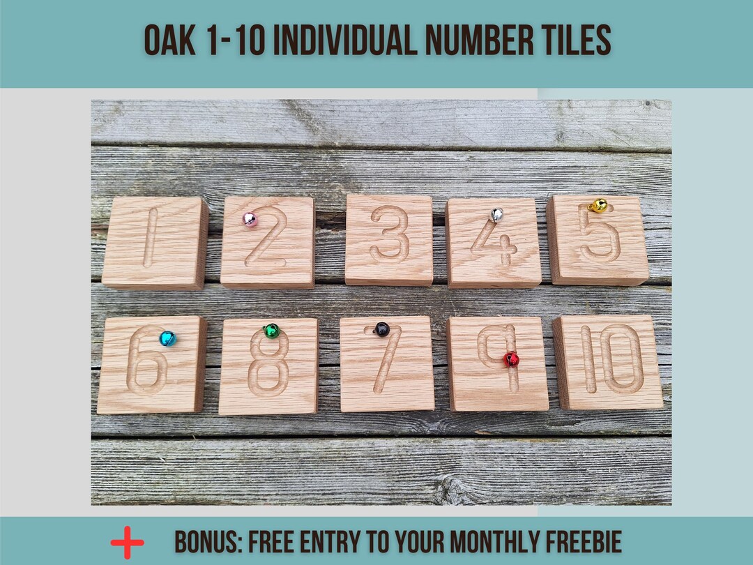 1-10 Number Tiles for Children Counting, Kid Number Order Tiles, Number ...