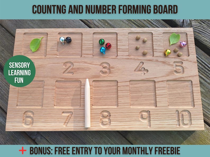 Counting and Numbers Sensory Board, 1-10 Number Forming and Counting ...