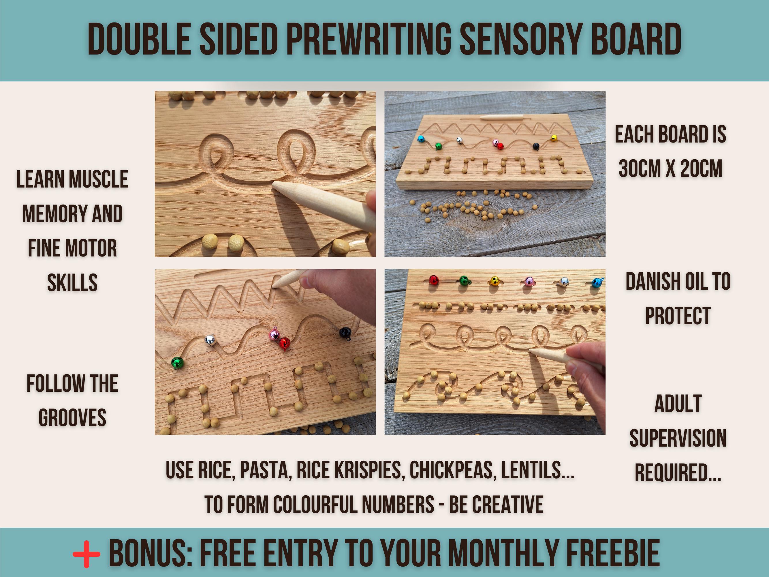 Oak Prewriting Tracing Board, Sensory Learning, Handwriting Sensory ...