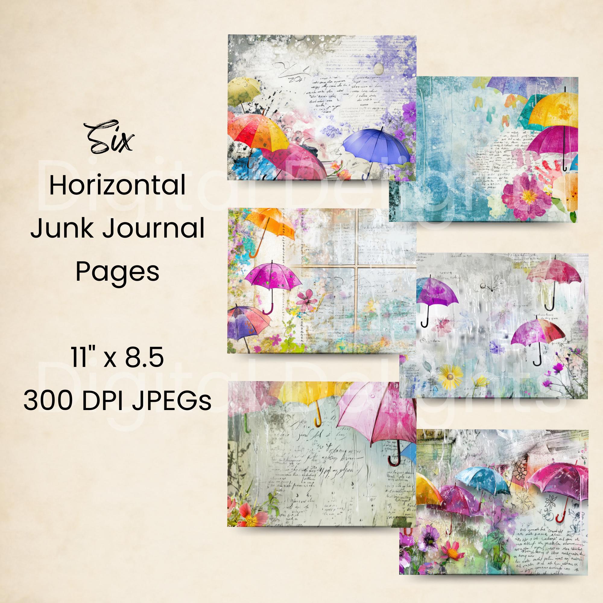 April Showers Junk Journal Pages: Vintage Floral Ephemera (digital ...
