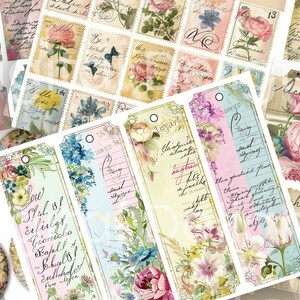 French Shabby Chic Junk Journal Ephemera Designs Fussy Cuts Tags Scraps ...