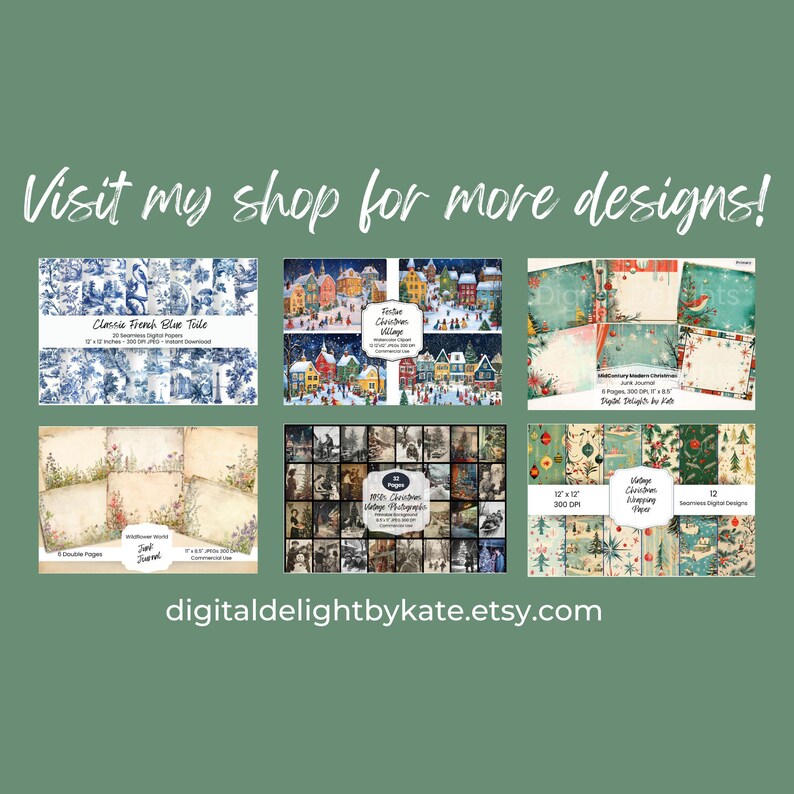 1950s Pink Retro Christmas Borders: Mid Century Holiday Printable Pages ...