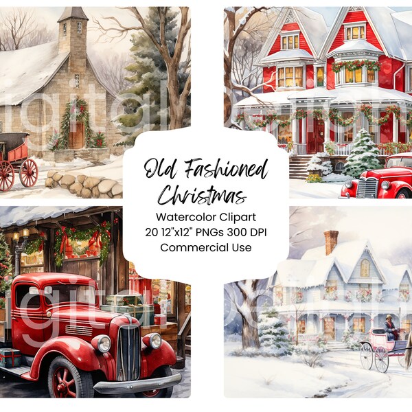 Watercolor Christmas Digital Paper - Etsy