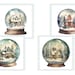 Snow Globe Clipart Watercolor Digital Paper Bundle 12 PNG Holiday ...