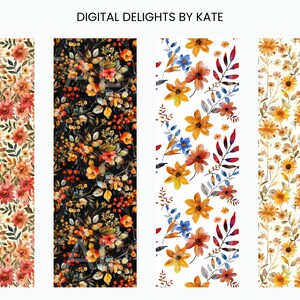 Autumn Floral Seamless Watercolor Thanksgiving Seamless Repeat Pattern ...