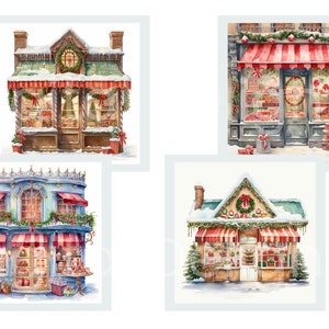 Christmas Bakery Clipart: Watercolor Holiday PNG Bundle (digital ...