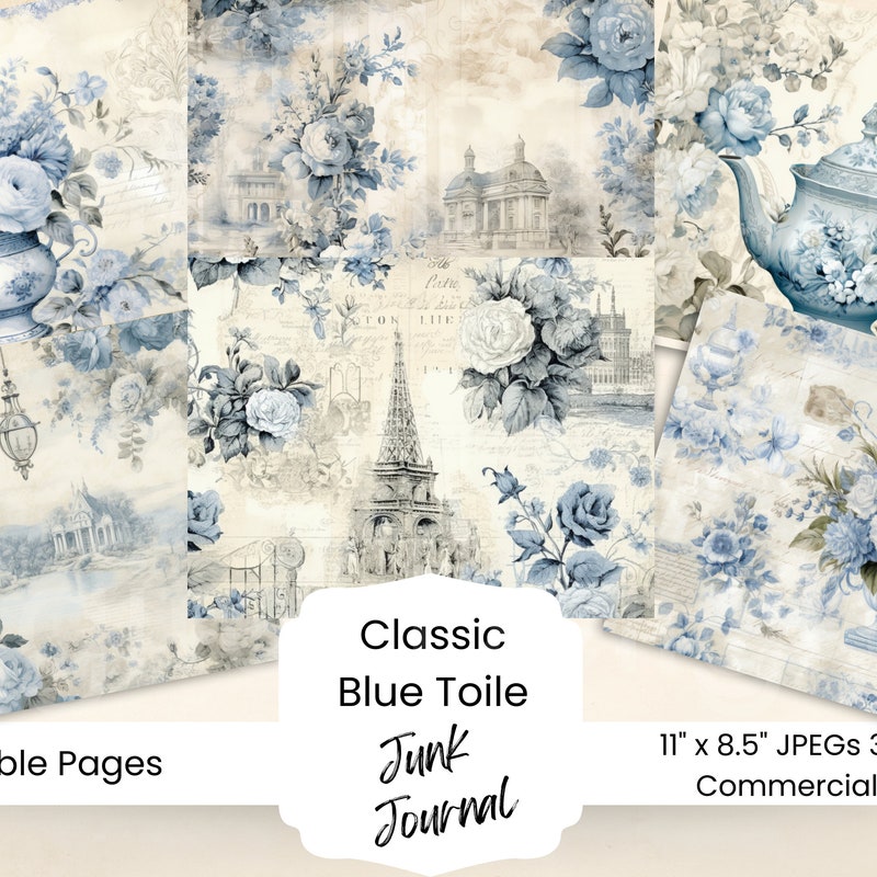 Toile Digital Paper - Etsy