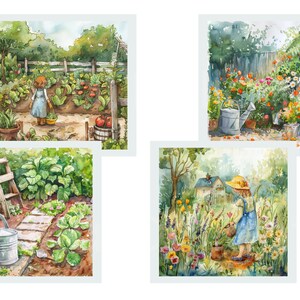 Sweet Summer Garden Watercolor Digital Paper Bundle 12 JPEG Files ...