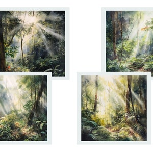 Rainforest Sunlight Digital Paper Bundle 12 PNG JPG Commercial Use ...