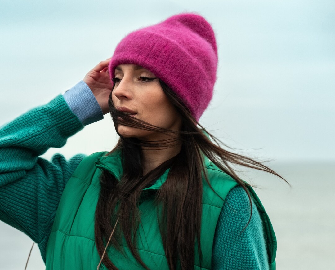 Fashionable Fuchsia Color Beanie - Etsy