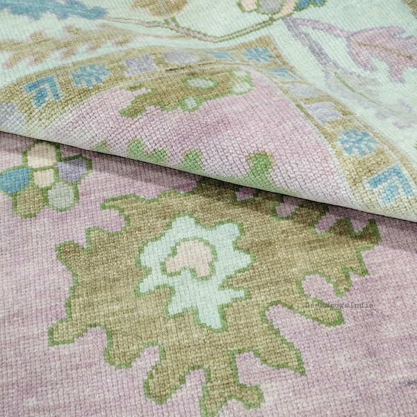 Pink and Green Traditional Rug - Etsy