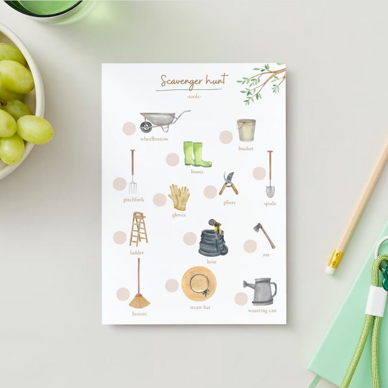 Farm Scavenger Hunt for Kids Animals and Tools hunt Outdoor - Etsy