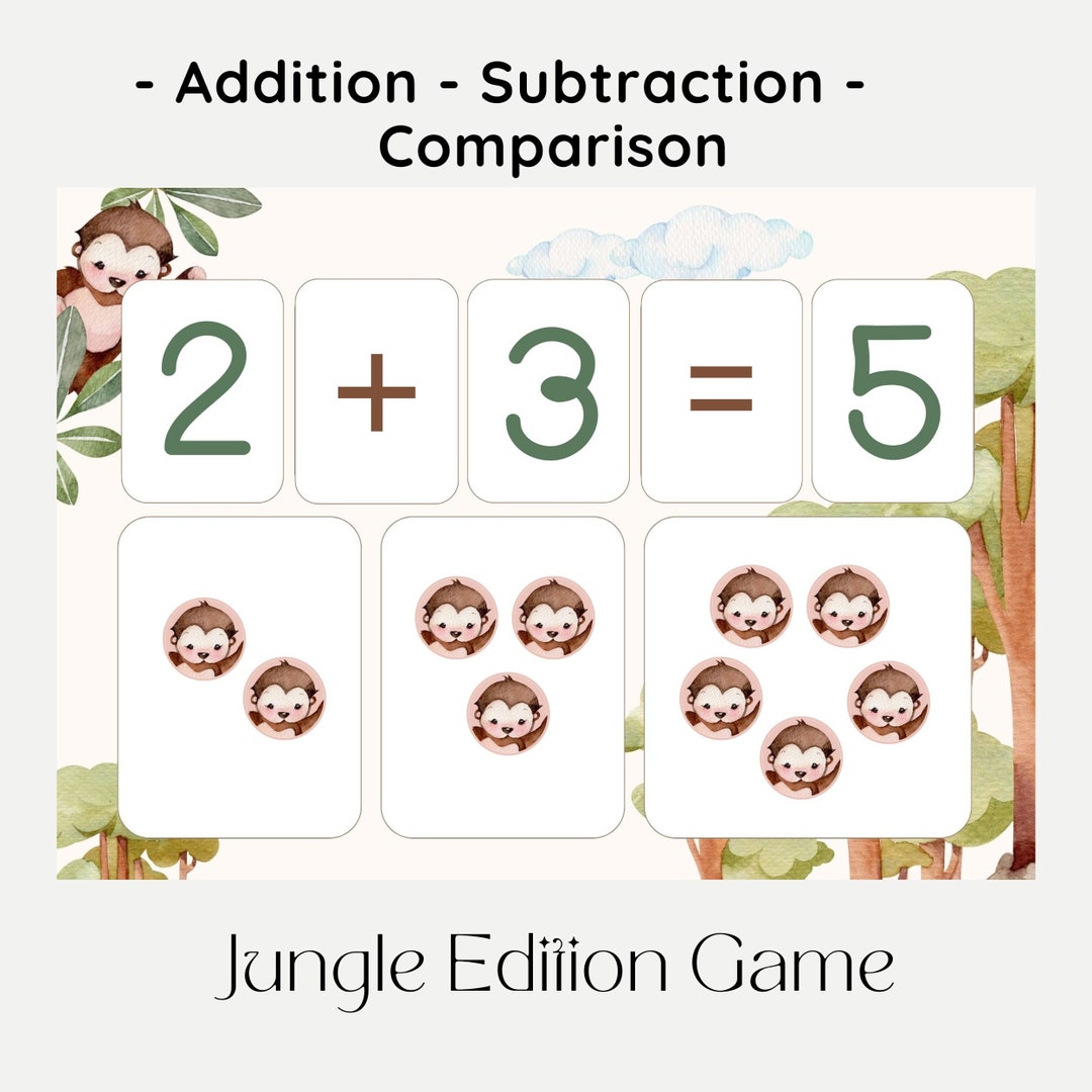 Math Set for Addition, Subtraction and Comparison Math - Montessori ...