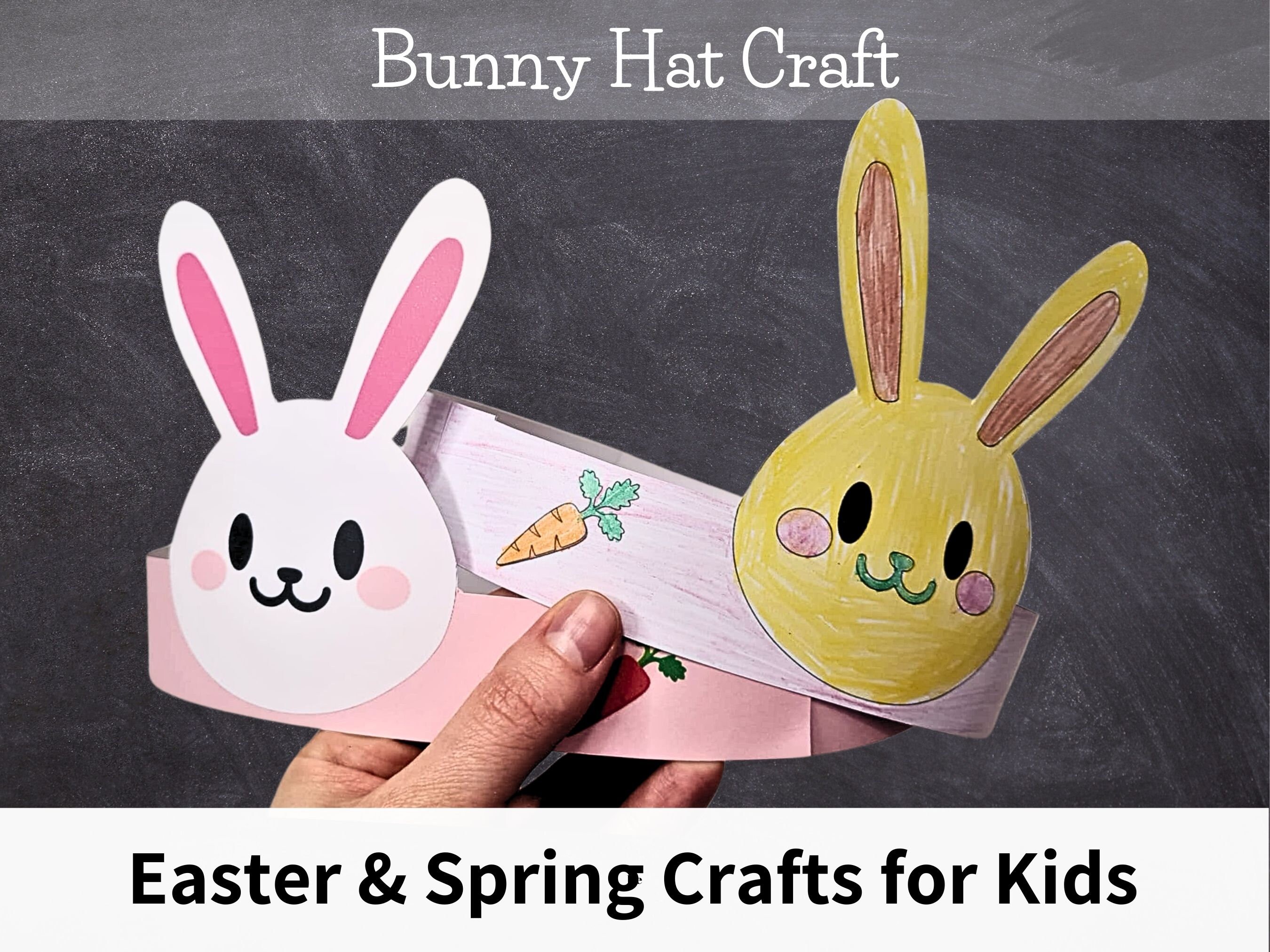 Easter Bunny Hats - Easy Paper Craft for Spring - DIY Activity - Etsy