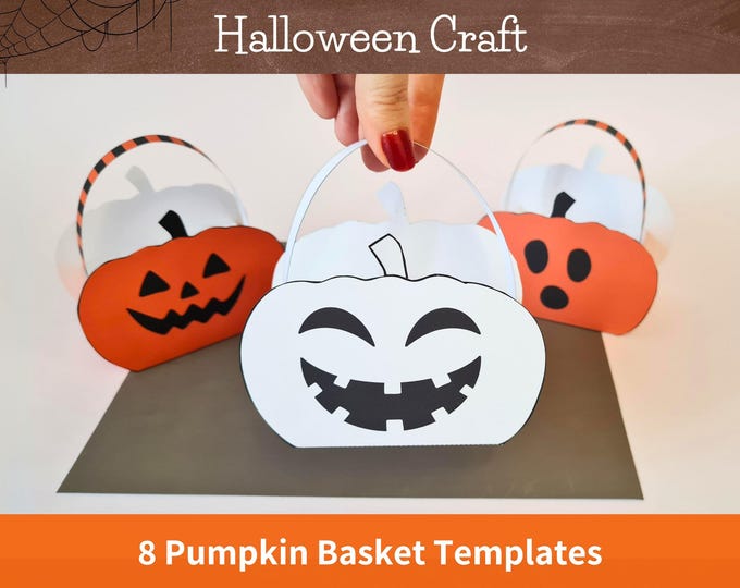 Easy Pumpkin Basket Paper Craft Templates for Kids – Perfect for ...