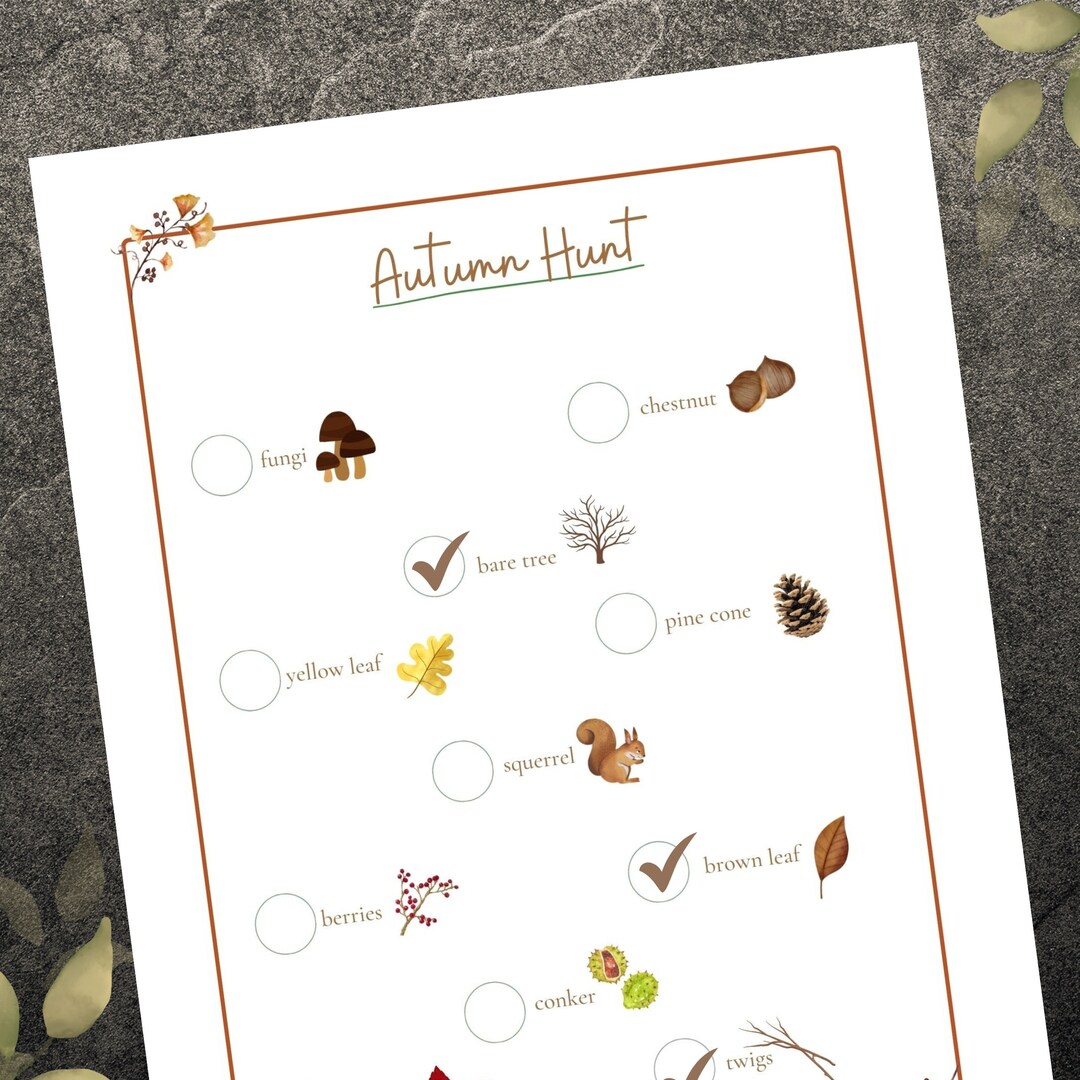 Fall Adventure Hunt: Printable Scavenger Hunt for Family Fun - Etsy