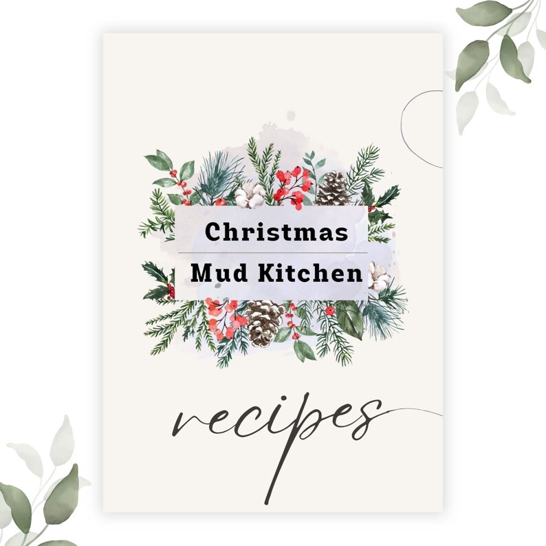 Christmas-themed Printable Mud Kitchen Recipe Cards for - Etsy