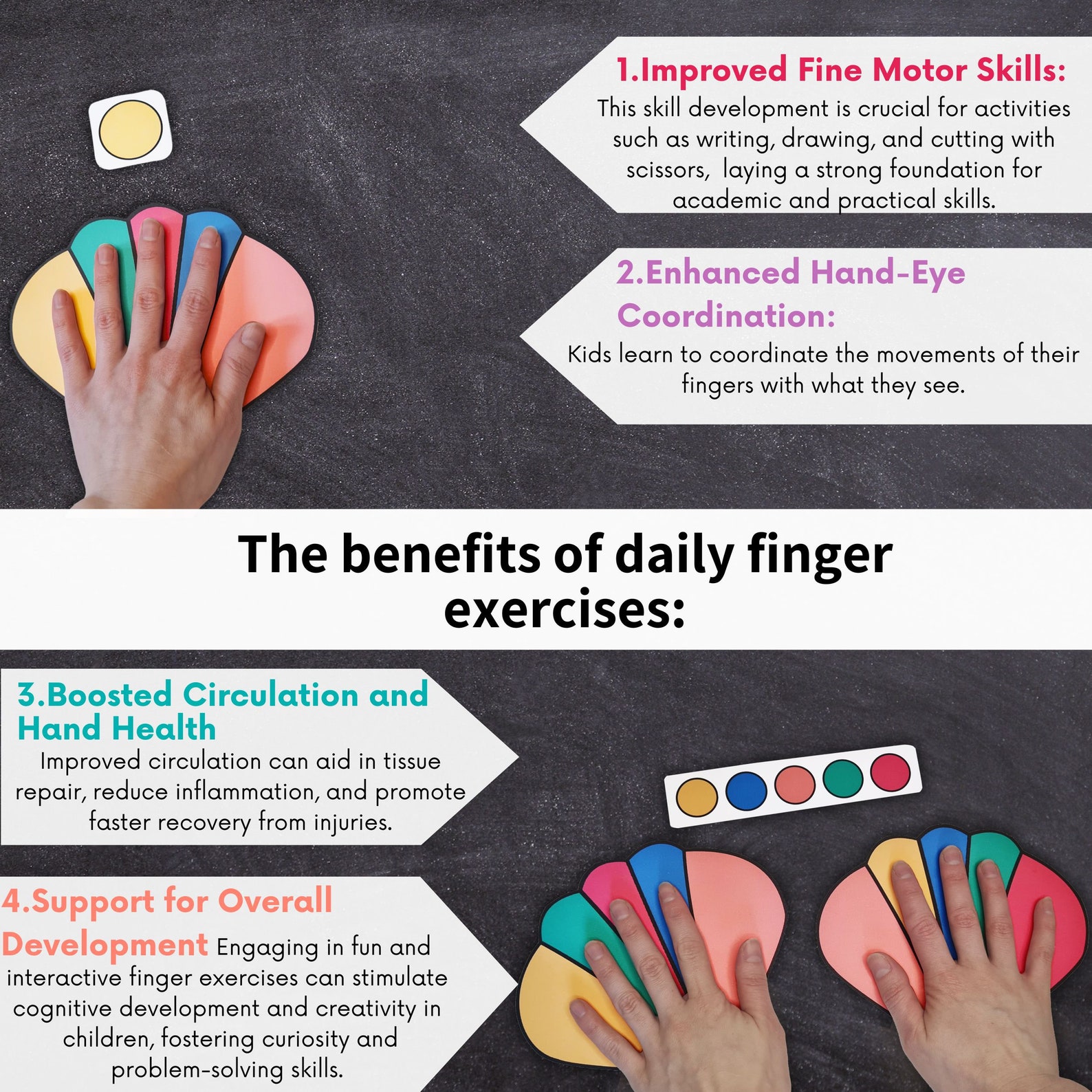Fingers Exercises Brain Teaser Game Improve Fingers and Hand Muscles ...