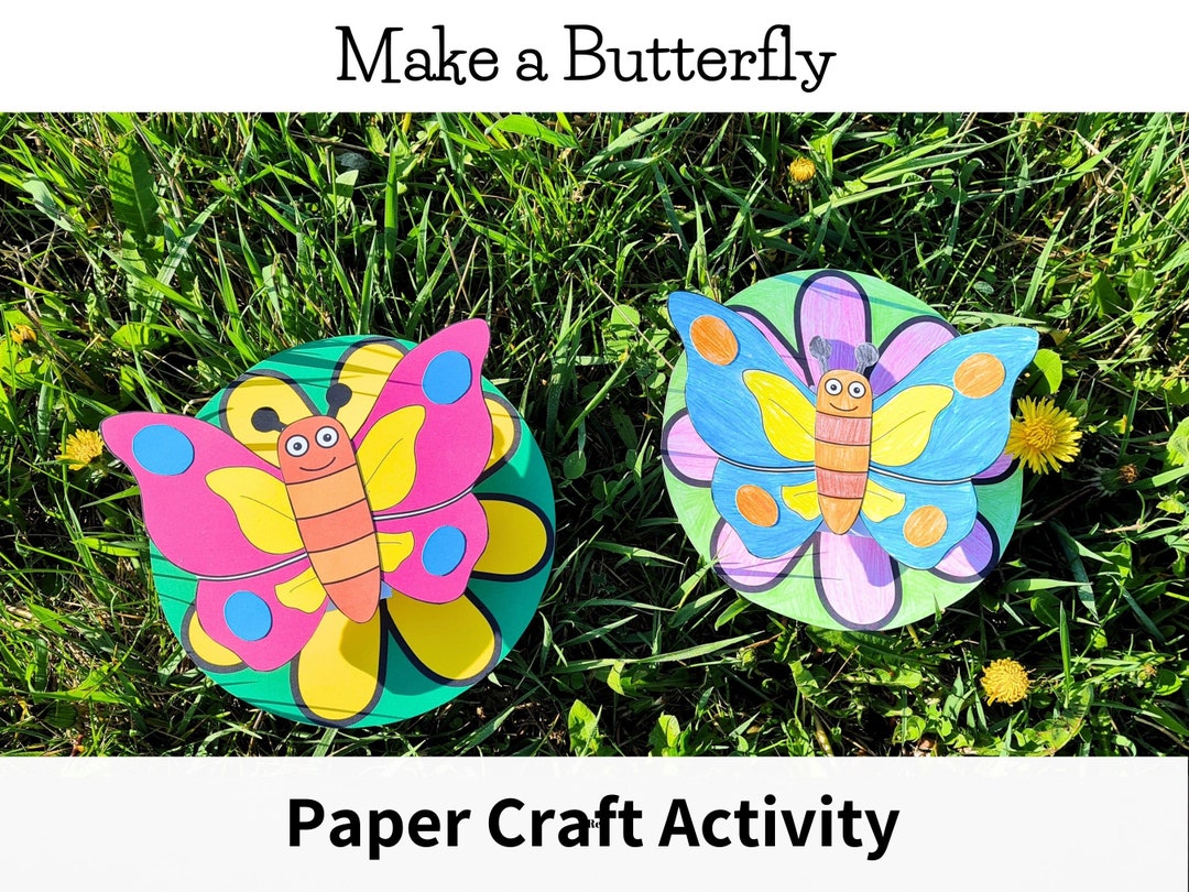 Make a Butterfly on a Flower - Insects/bugs Craft With 3D Effect - BW ...