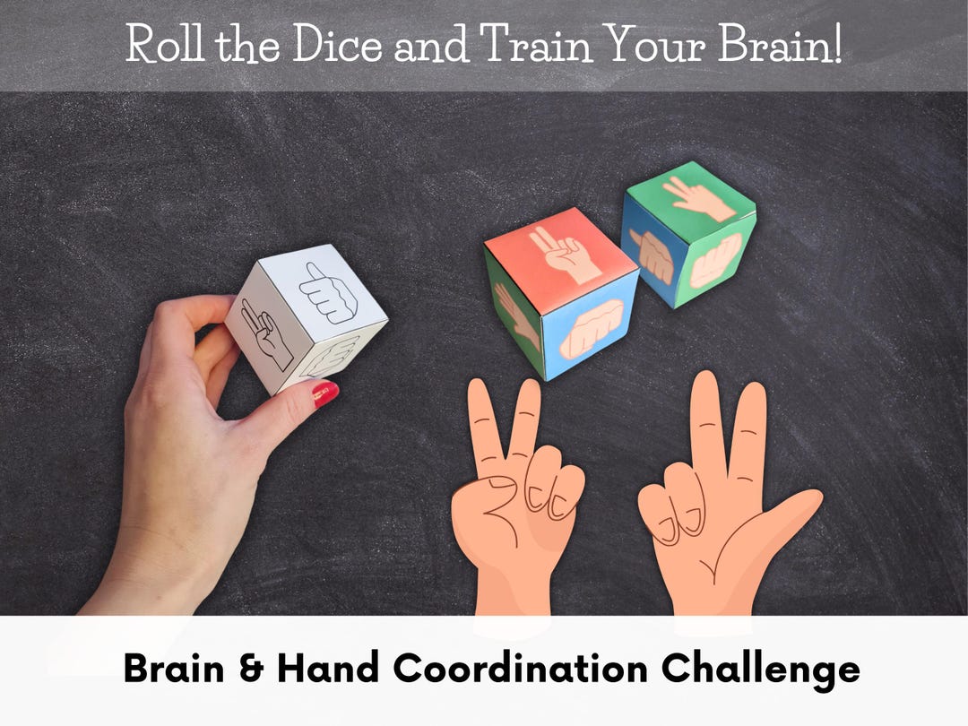 Roll the Dice: Brain & Hand Coordination Challenge. Brain Teasers - Etsy
