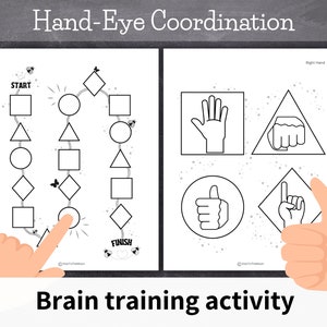 Hand-eye Coordination BW Board Game With SHAPES- Brain Teasers ...