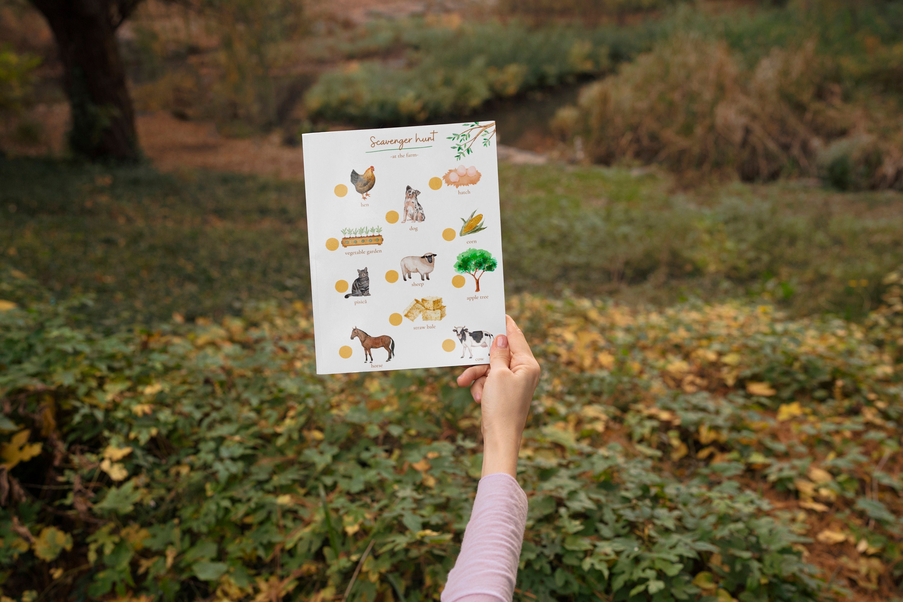Farm Scavenger Hunt for Kids - Animals and Tools -hunt Outdoor ...
