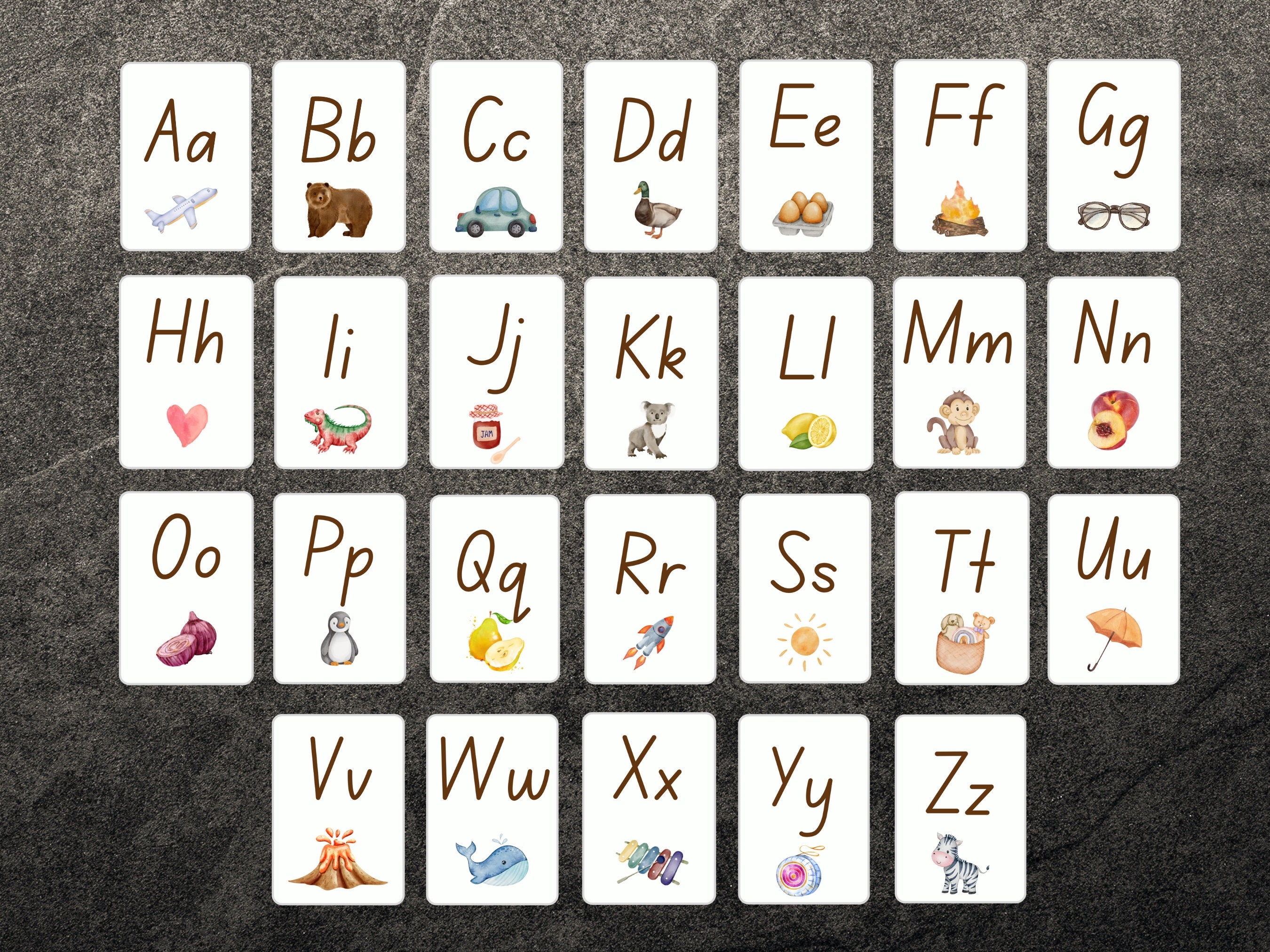 Alphabet Flashcards & Tracing Cards Free Gift ABC Poster. - Etsy