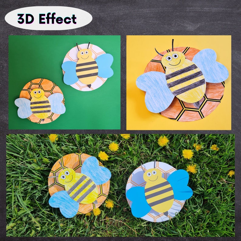 Make a Honey Bee and a Bee Hive - Insect Craft With 3D Effect - BW ...