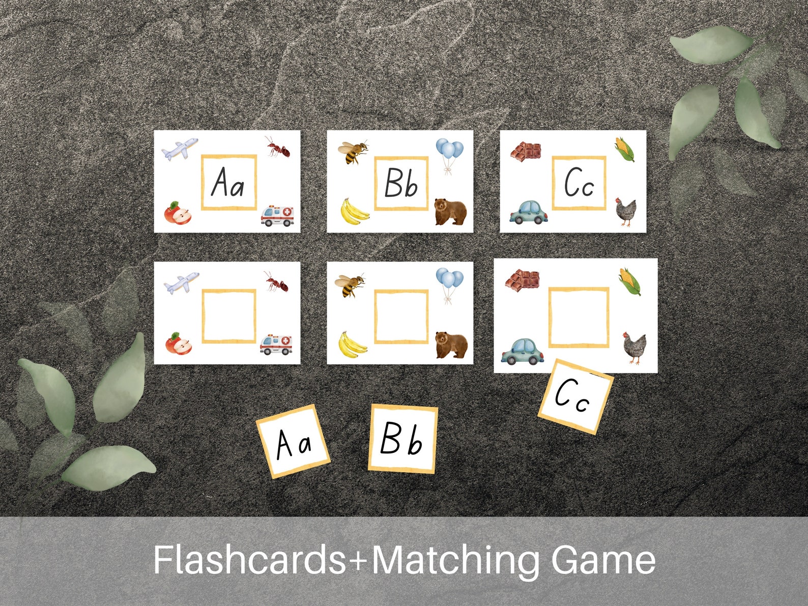 ALPHABET Flash Cards Beginning Sounds. Printable Montessori Three Part ...