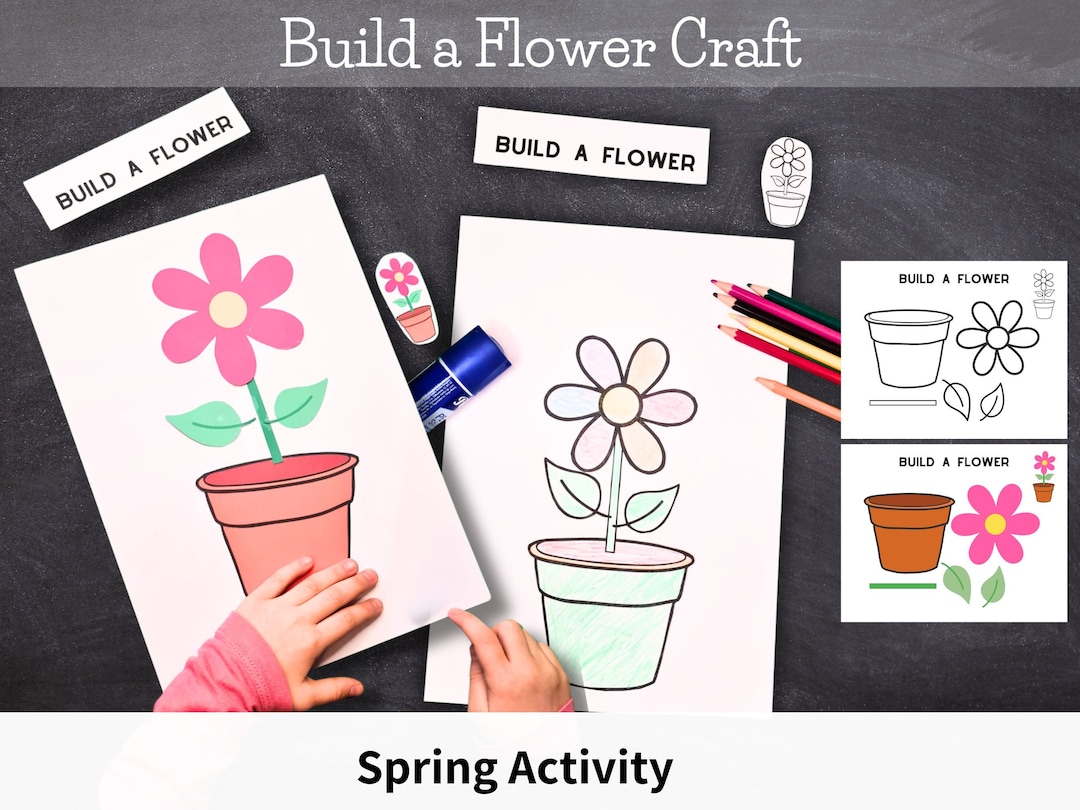 Build a Flower Paper Craft: Easy Spring Activity for Kindergarten ...