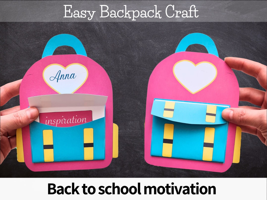 Backpack Craft Activity to Increase Motivation in Kids - Back to School ...
