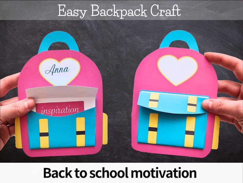 Backpack Craft Activity to Increase Motivation in Kids Back to School ...