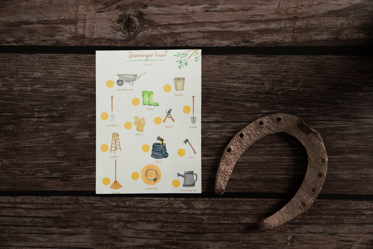 Farm Scavenger Hunt for Kids - Animals and Tools -hunt Outdoor ...