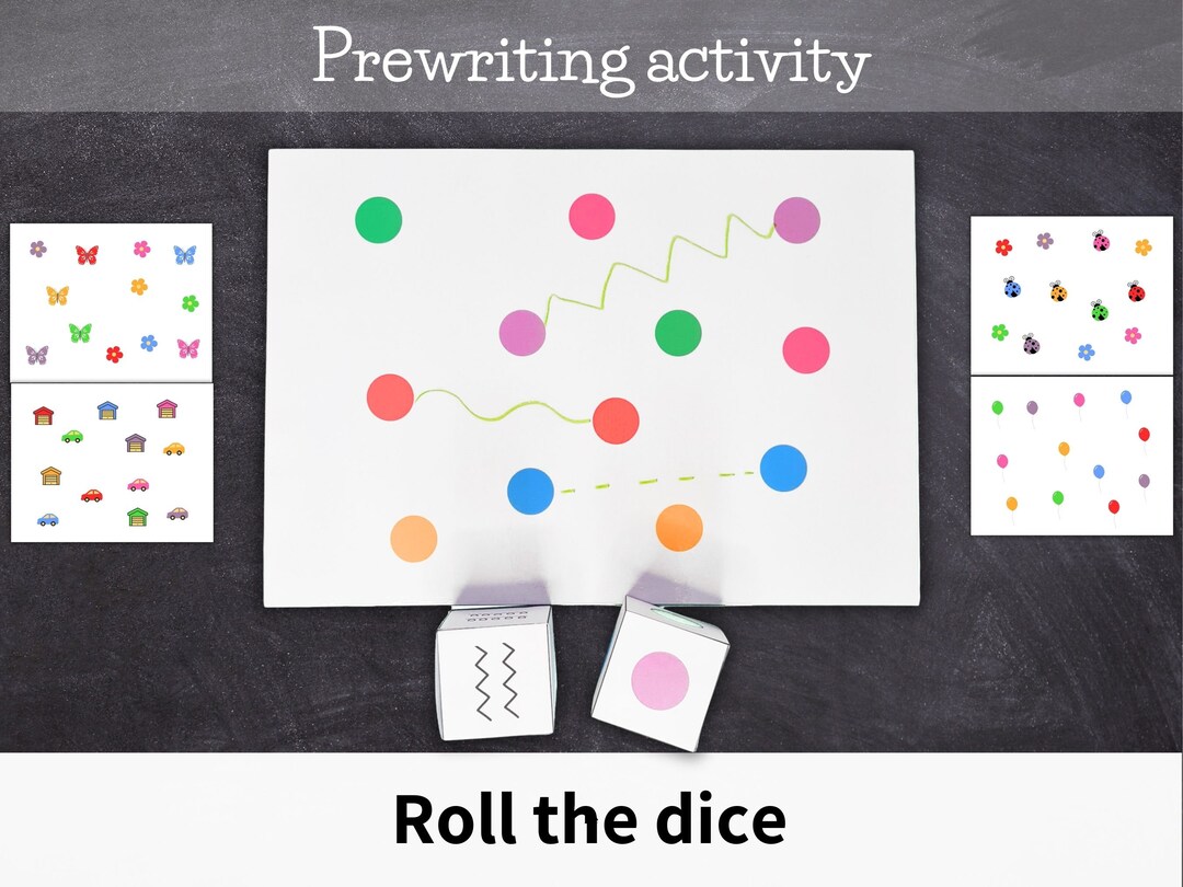 Roll the Dice Game - Prewriting Worksheets - Help Kids Develop Fine ...