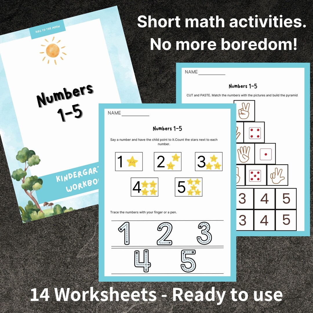 Numbers 1-5 Practice Workbook - Interactive Math Worksheets for ...