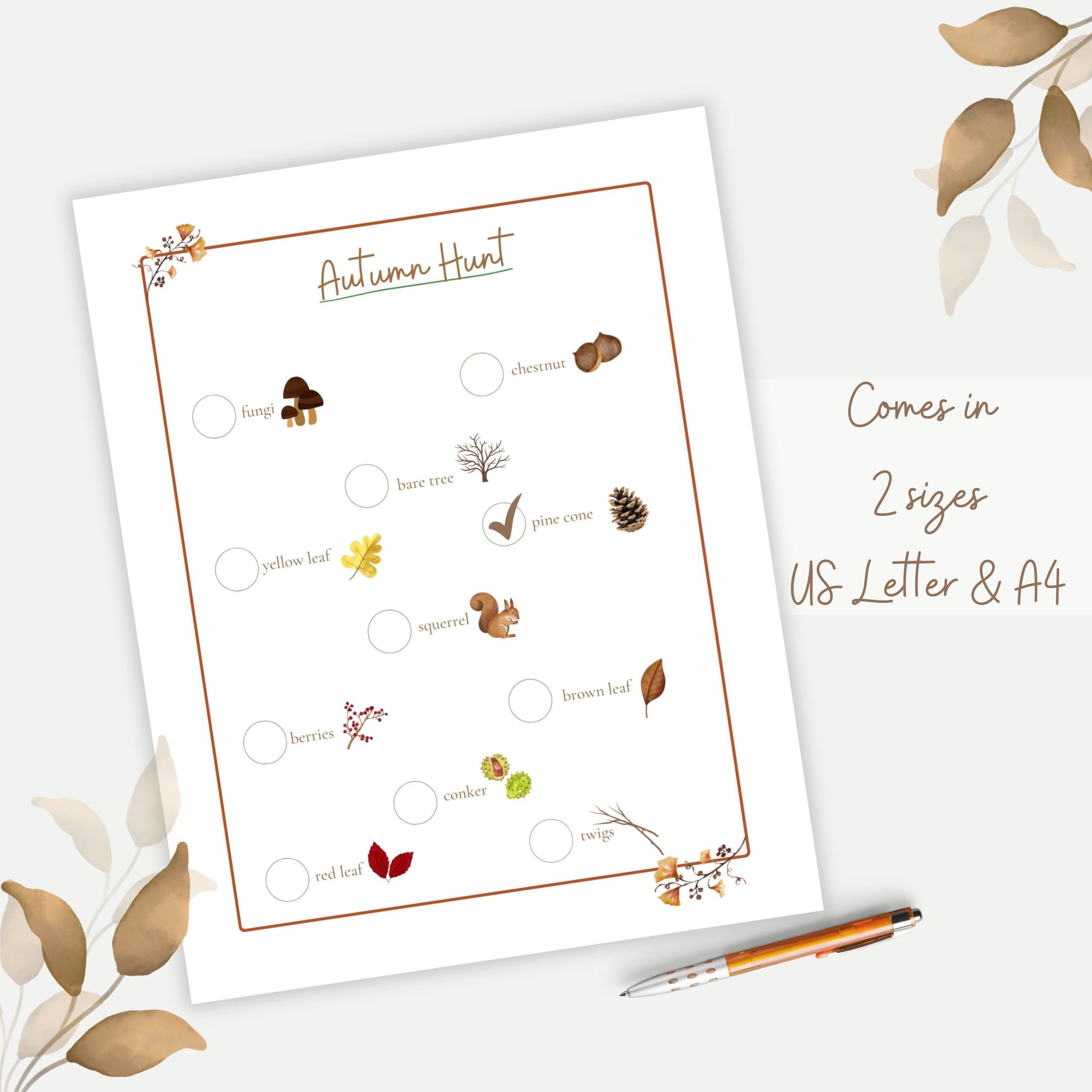 Fall Adventure Hunt: Printable Scavenger Hunt for Family Fun and Nature ...